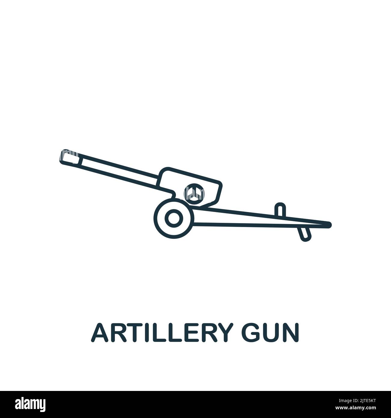 Symbol für die Artillerie-Waffe. Line Simple Line Waffe Symbol für ...