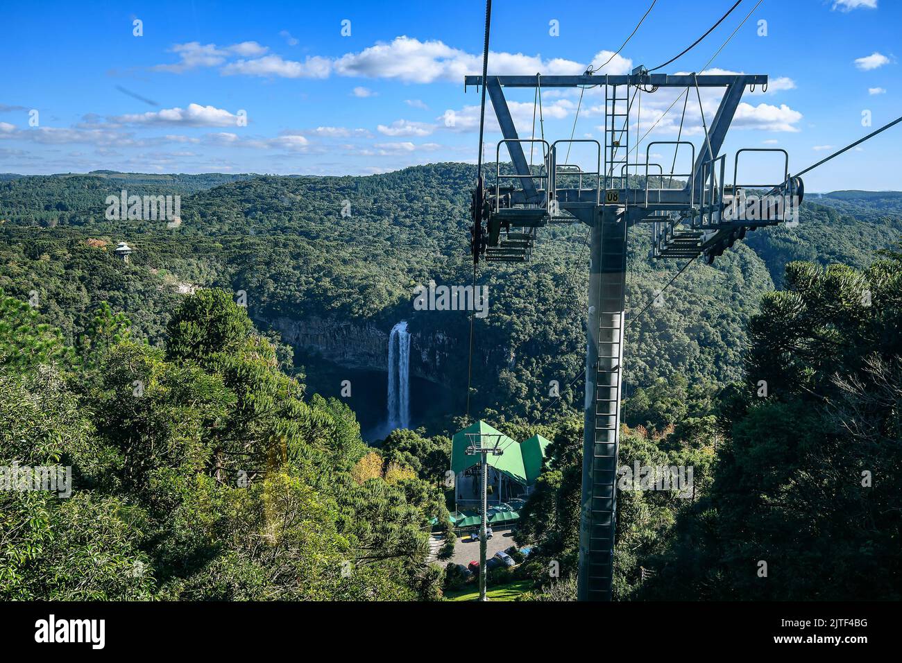 Canela, RS, Brasilien - 20. Mai 2022: Foto der Seilbahn Bondinhos ...