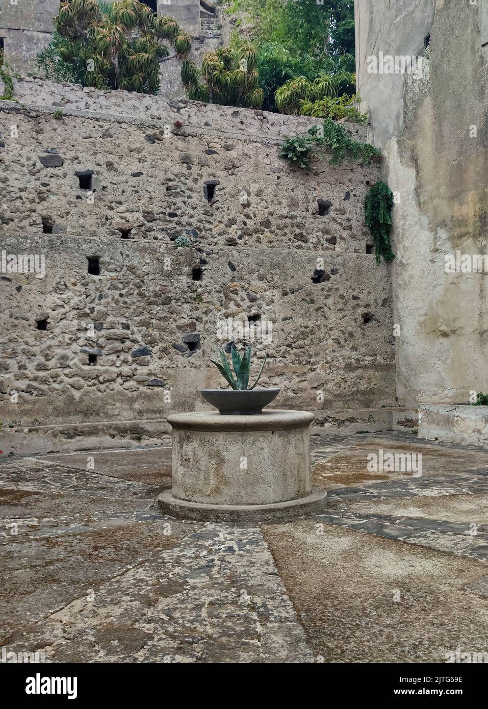 Das Bourbon-Gefängnis im aragonesischen Schloss Ischia Porto (Insel ...