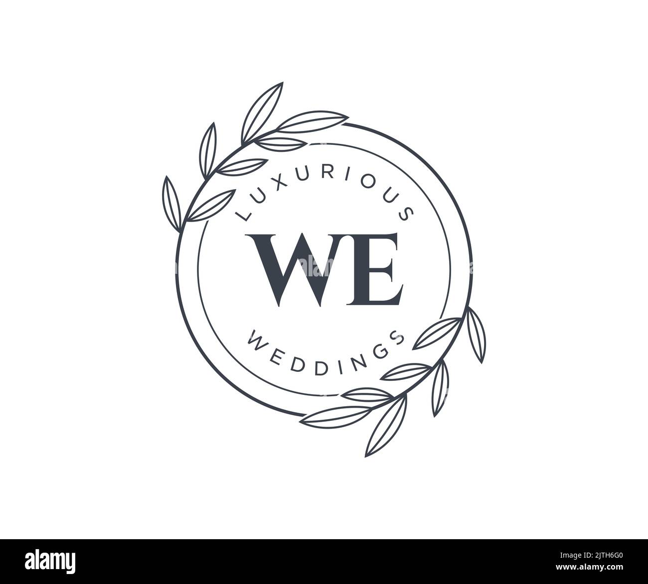 WIR Initialen Brief Hochzeit Monogramm Logos Vorlage, handgezeichnete ...