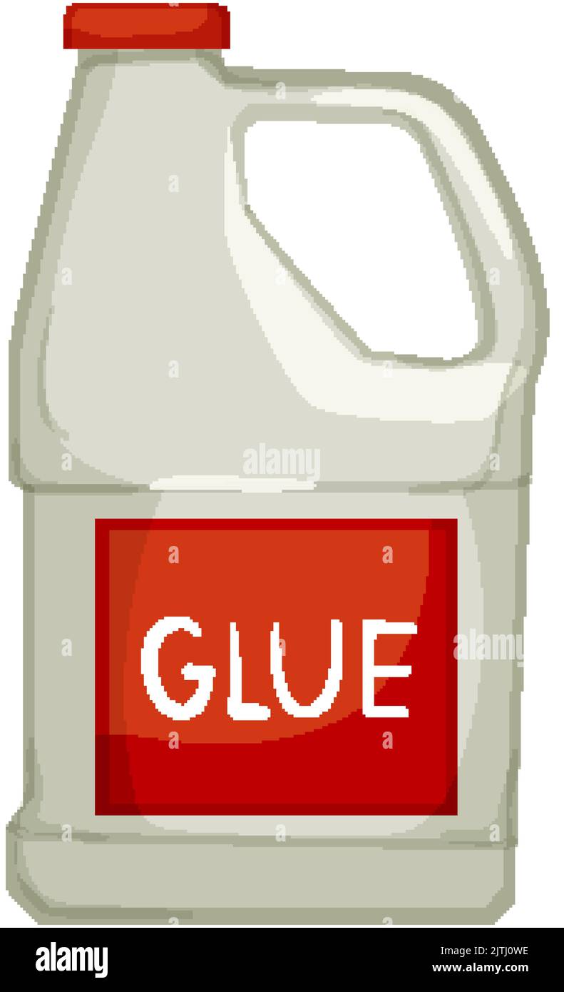 Büro Kleber Flasche Cartoon Vektor Illustration Stock-Vektorgrafik - Alamy