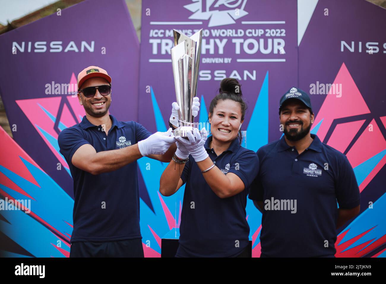 Bhaktapur, Bagmati, Nepal. 31. August 2022. Das Mitglied des ...