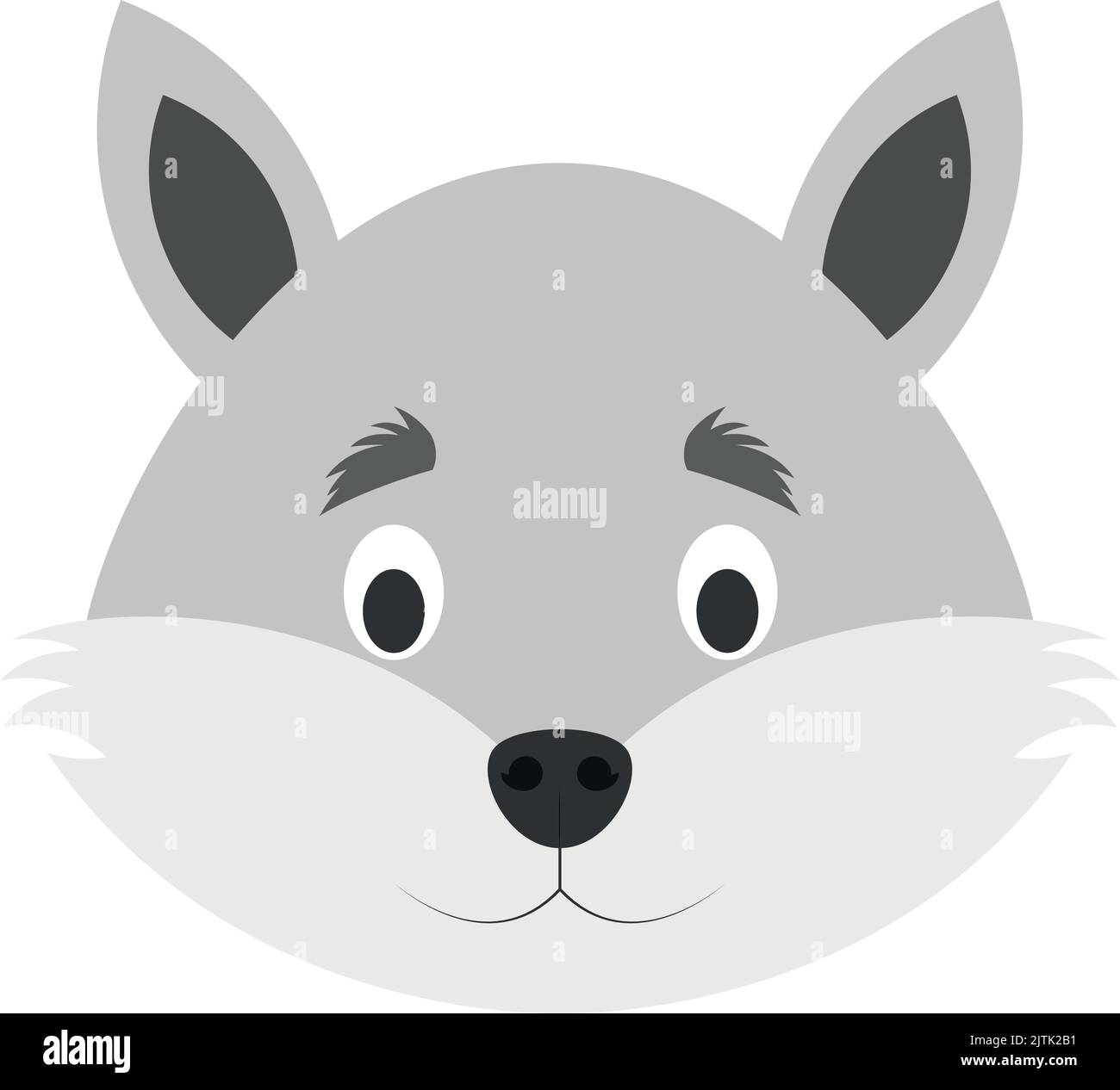 Vector illustration cartoon wolf face Stock-Vektorgrafiken kaufen - Alamy