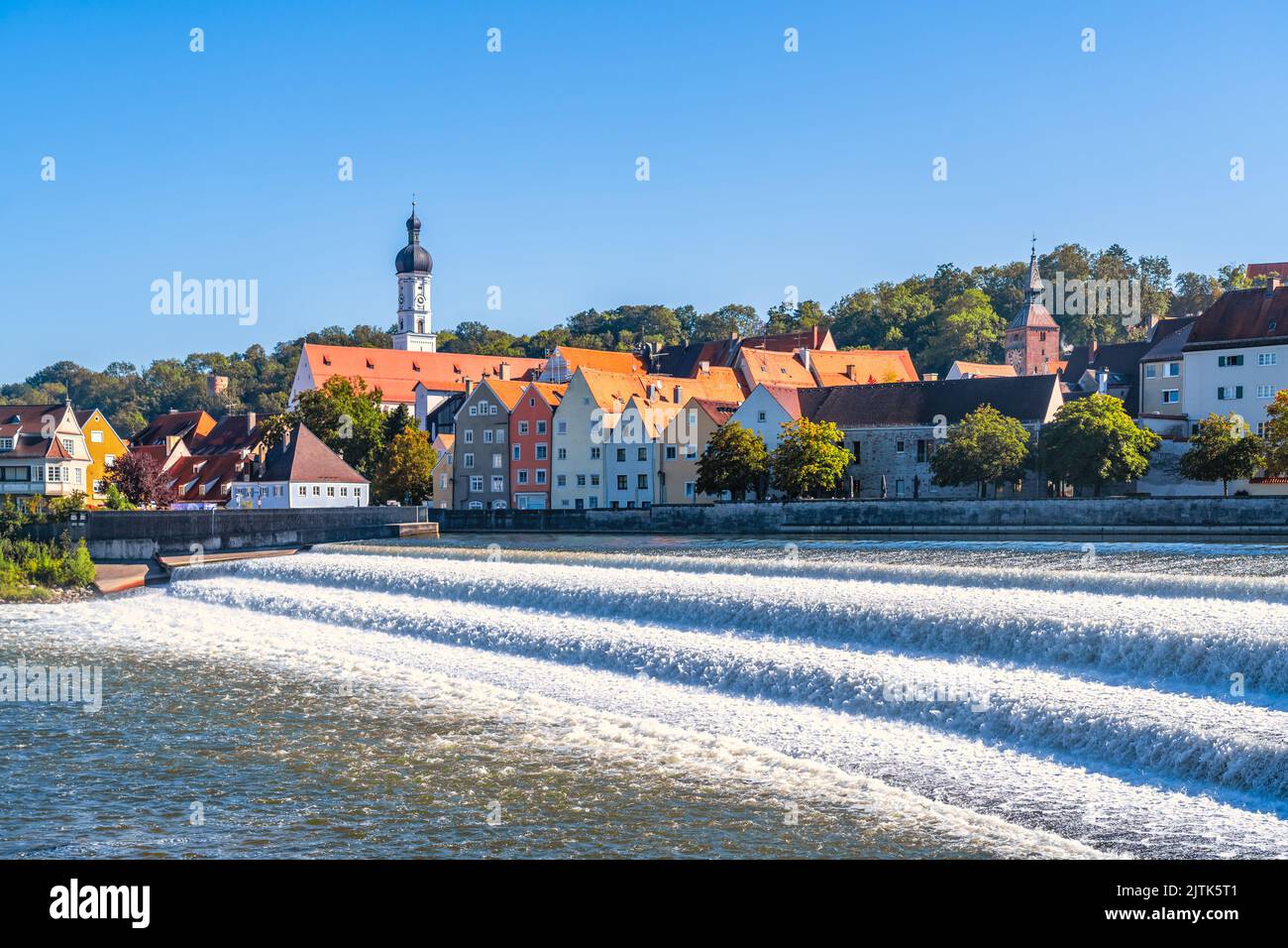 Blick auf Landsberg am Lech, Bayern, Deutschland Stockfotografie - Alamy