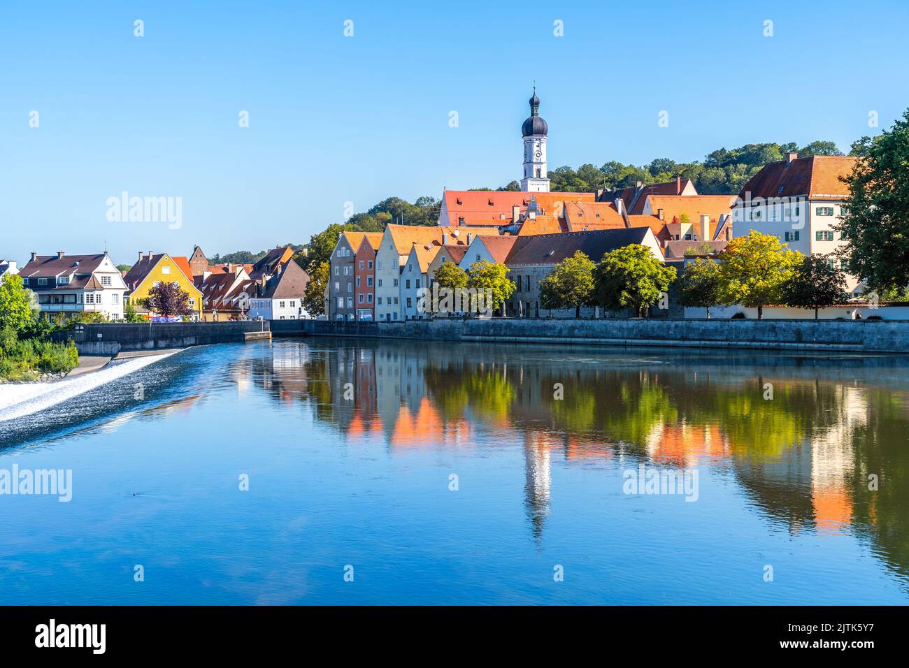 Blick auf Landsberg am Lech, Bayern, Deutschland Stockfotografie - Alamy