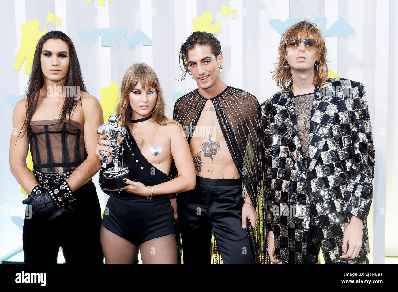 28. August 2022 - Newark, New Jersey - Ethan Torchio, Victoria De Angelis, Damiano David und ...