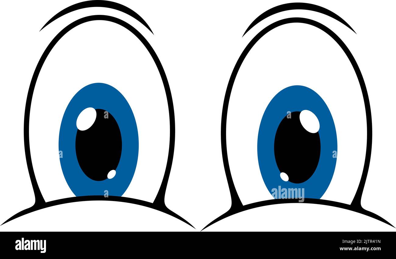 Augen Cartoon Gesicht, Lächeln Ausdruck und googly Charakter Vektor ...