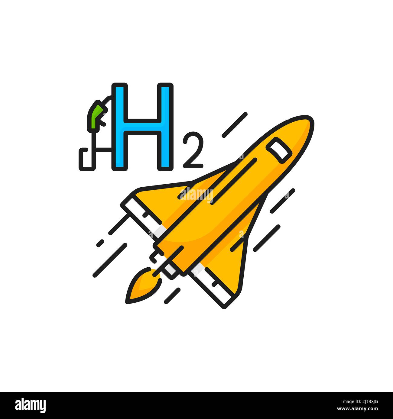 Wasserstoffenergie in der Raumfahrt, grüner Kraftstoff und H2 Leistung ...