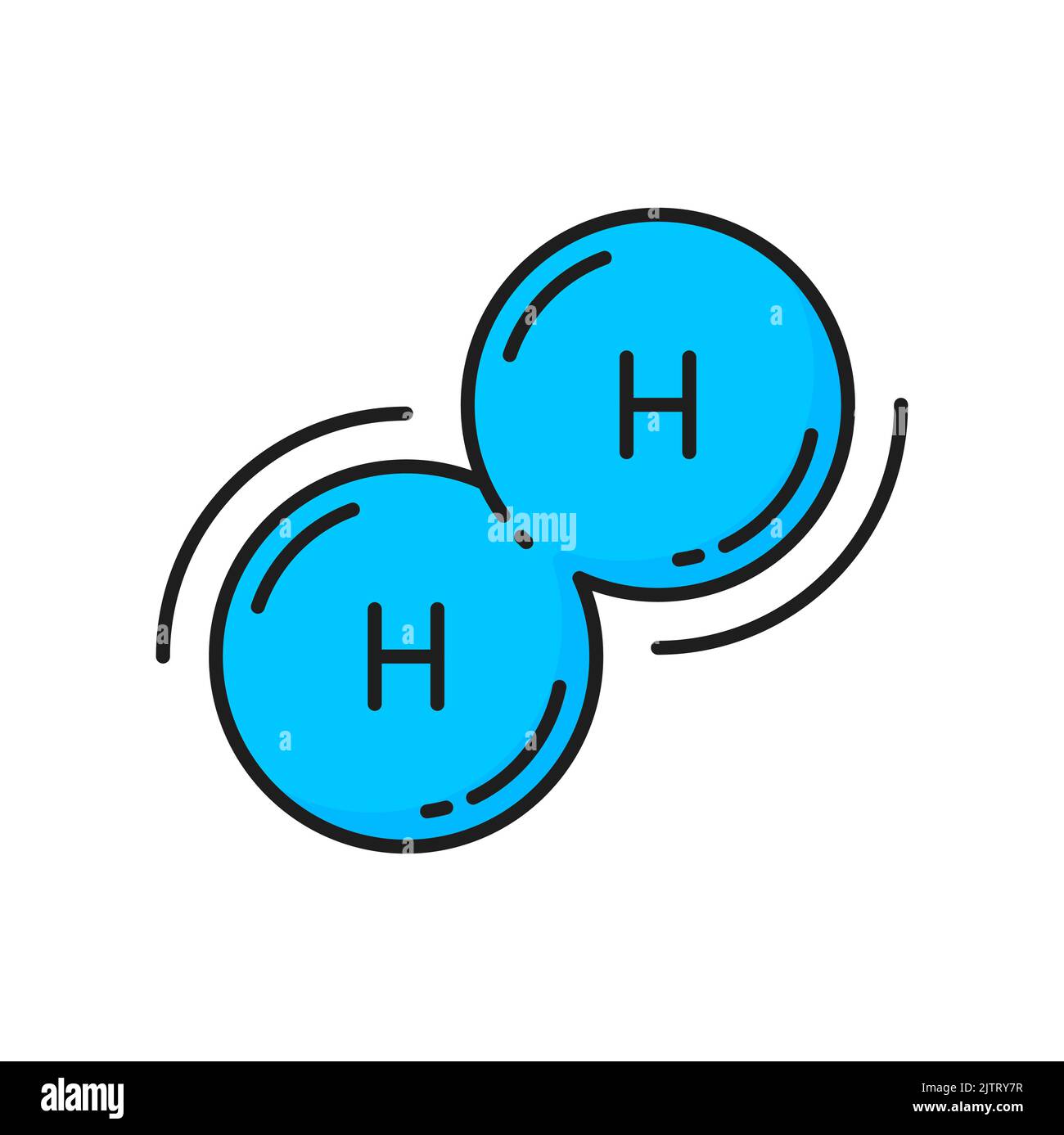 Farbsymbol für Wasserstoffmoleküle, H2 Produktionstechnologie für grüne ...