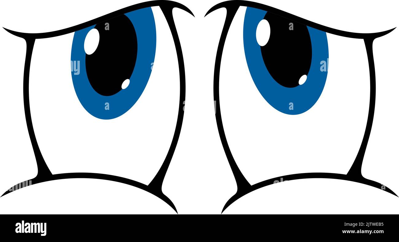 Augen Gesicht Lächeln, Zeichentrickfigur und Ausdruck Emoticon, Vektor ...