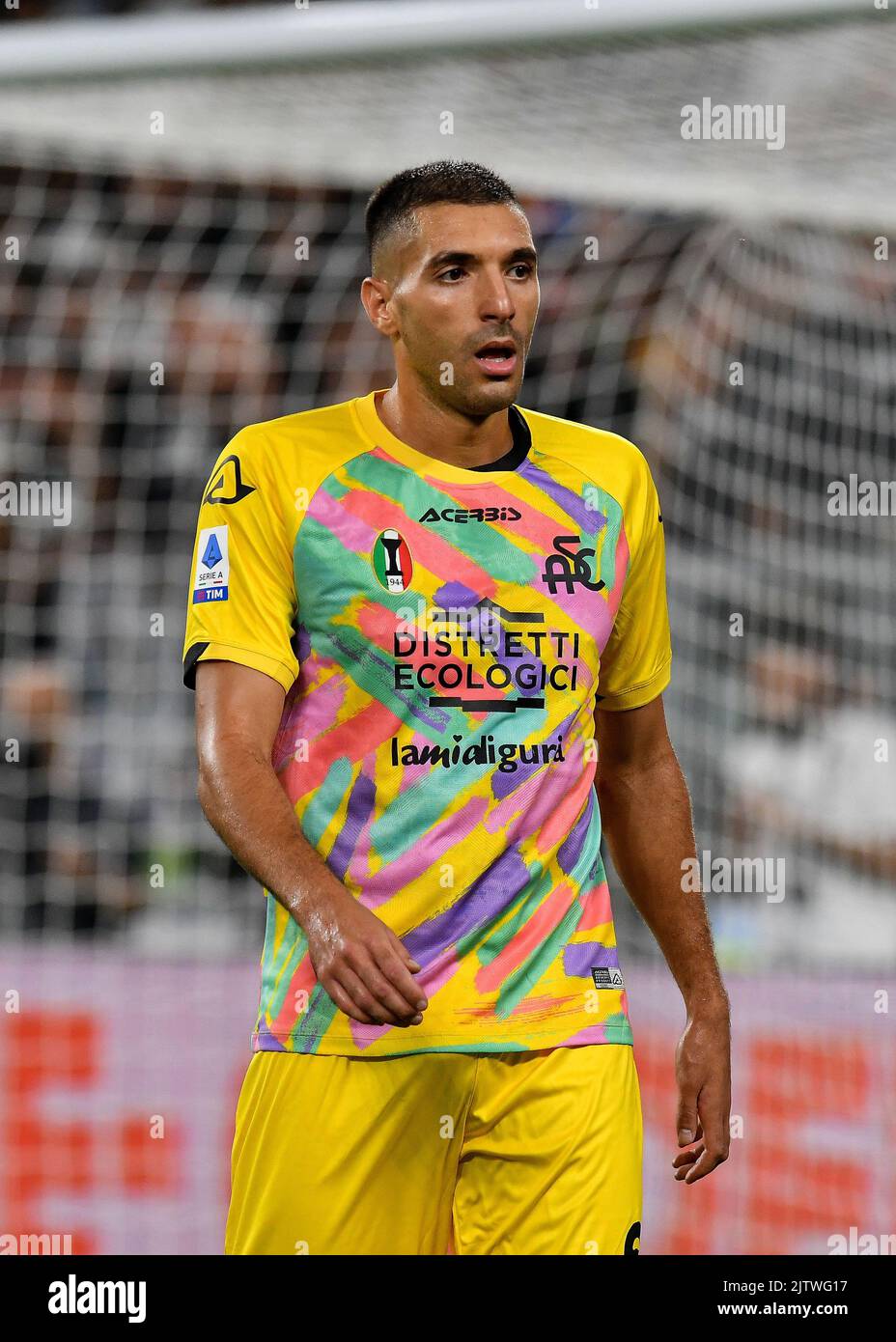 Mehdi Bourabia von Spezia Calcio sieht während des Spiels der Serie A ...