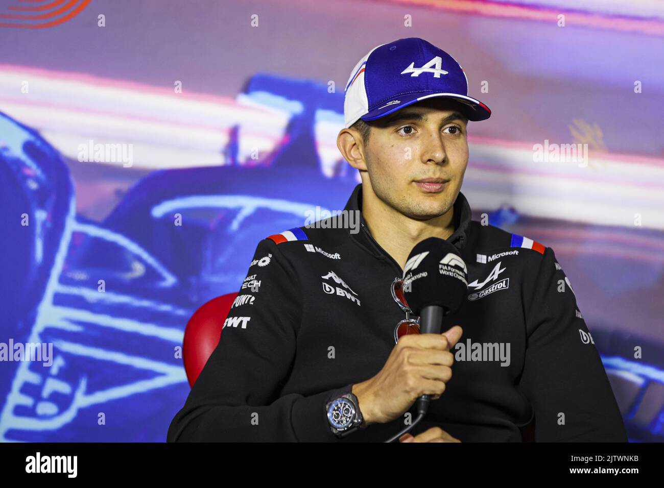 OCON Esteban (Fra), Alpine F1 Team A522, Portrait, Pressekonferenz während der Formel 1 Heineken ...