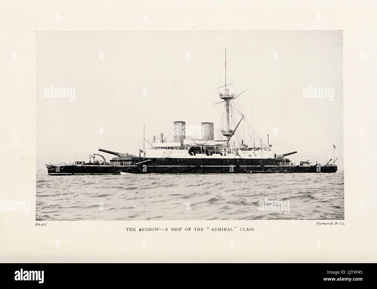 HMS benbow Schiff der Admiral-Klasse aus dem Buch "The British Battle ...