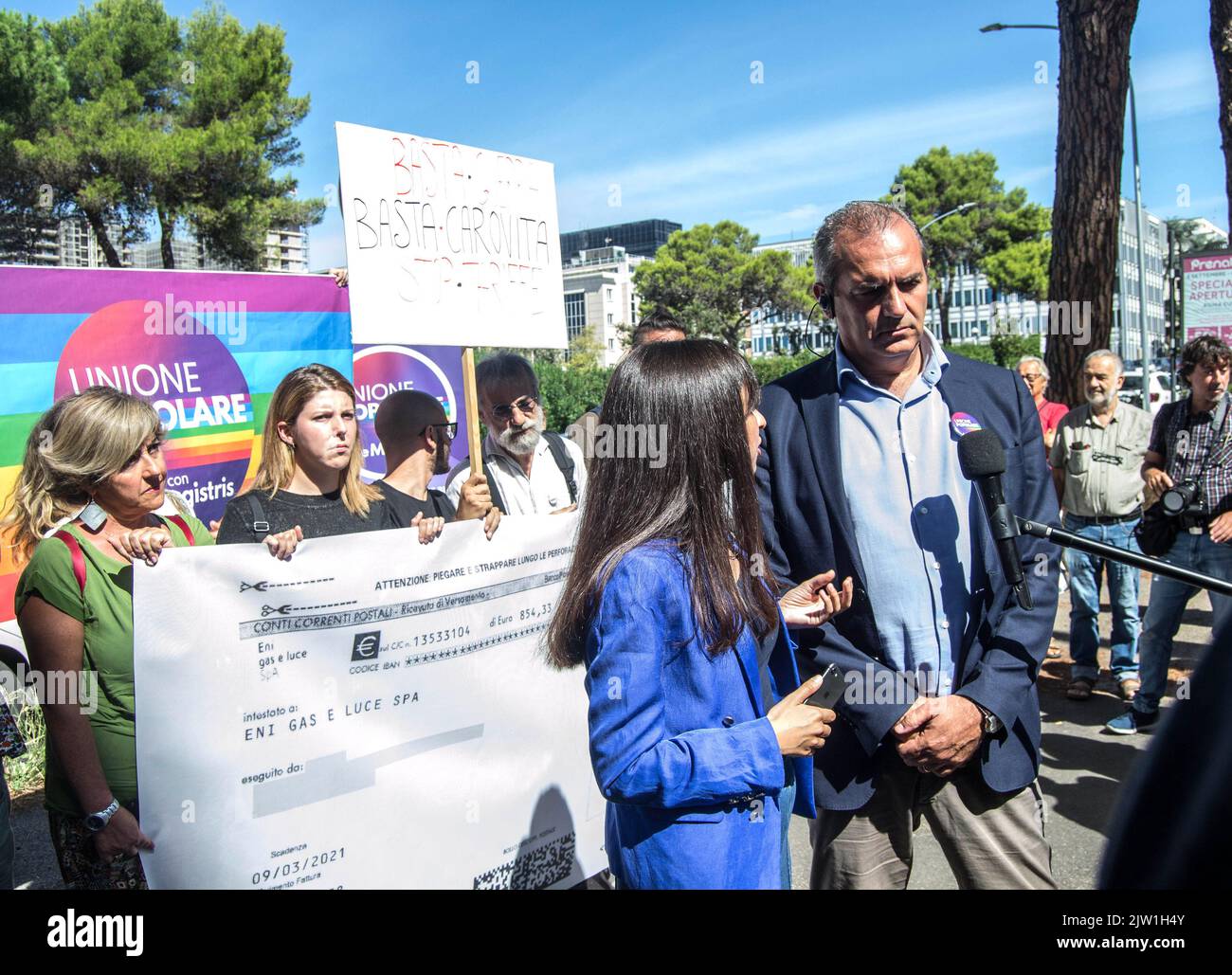 Rom, Italien. 2. September 2022. Die Kandidaten der Volksunion aus ...