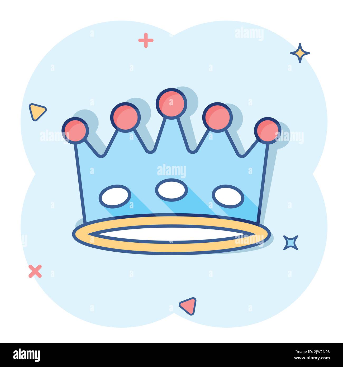 Vektor cartoon Krone Diadem-Symbol im Comic-stil. Royalty Krone ...