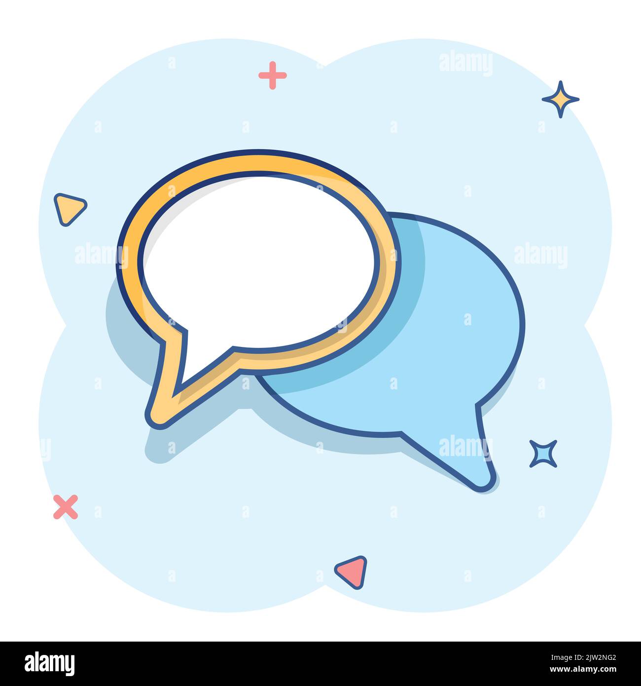 Vektor cartoon Sprechblasen-symbol im Comic-stil. Diskussion dialog ...