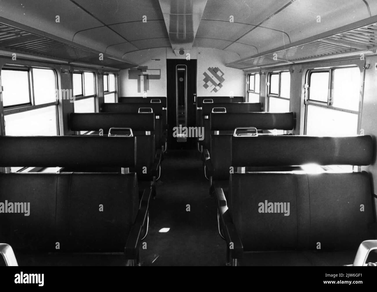 Innenraum des Elektrozuges Set-Nr. 2023 (Plan Y '' Sprinter '') der N.S ...