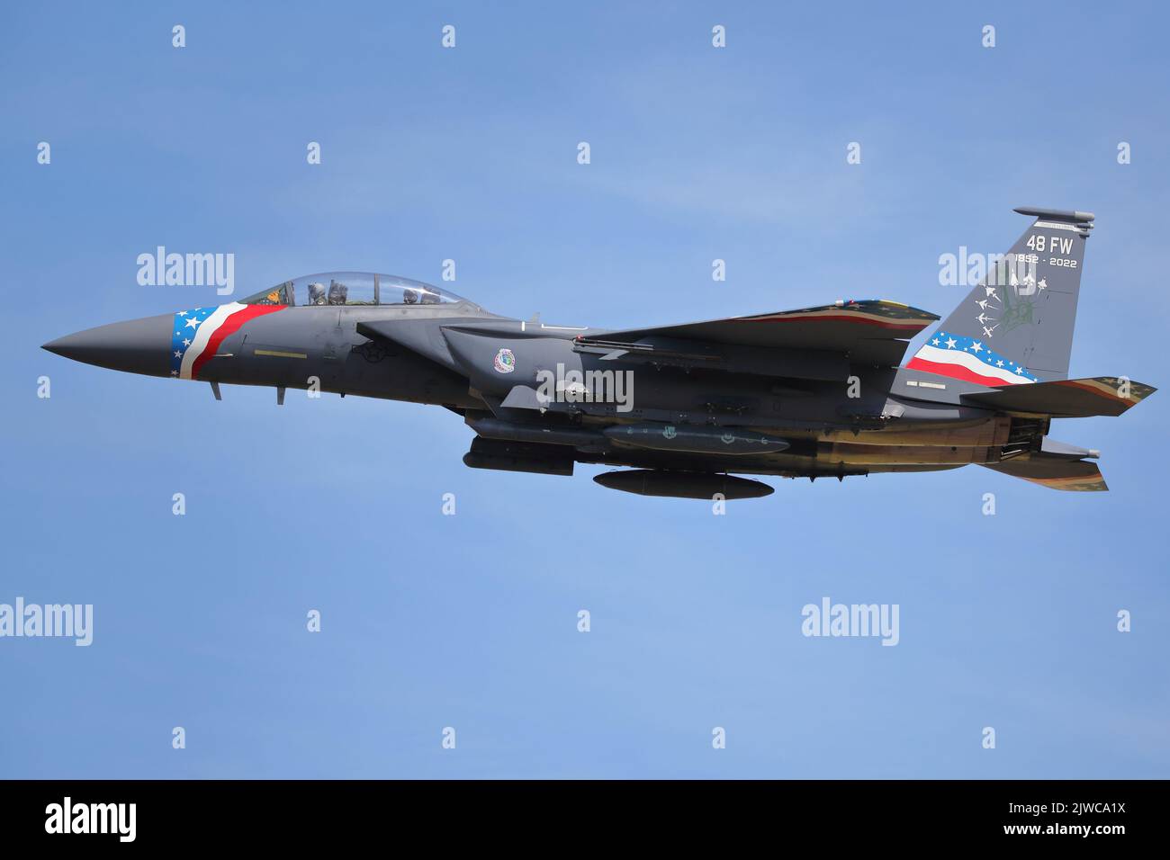 USAF McDonnell Douglas F-15E Strike Eagle 48. Fighter Wing Heritage Jet ...