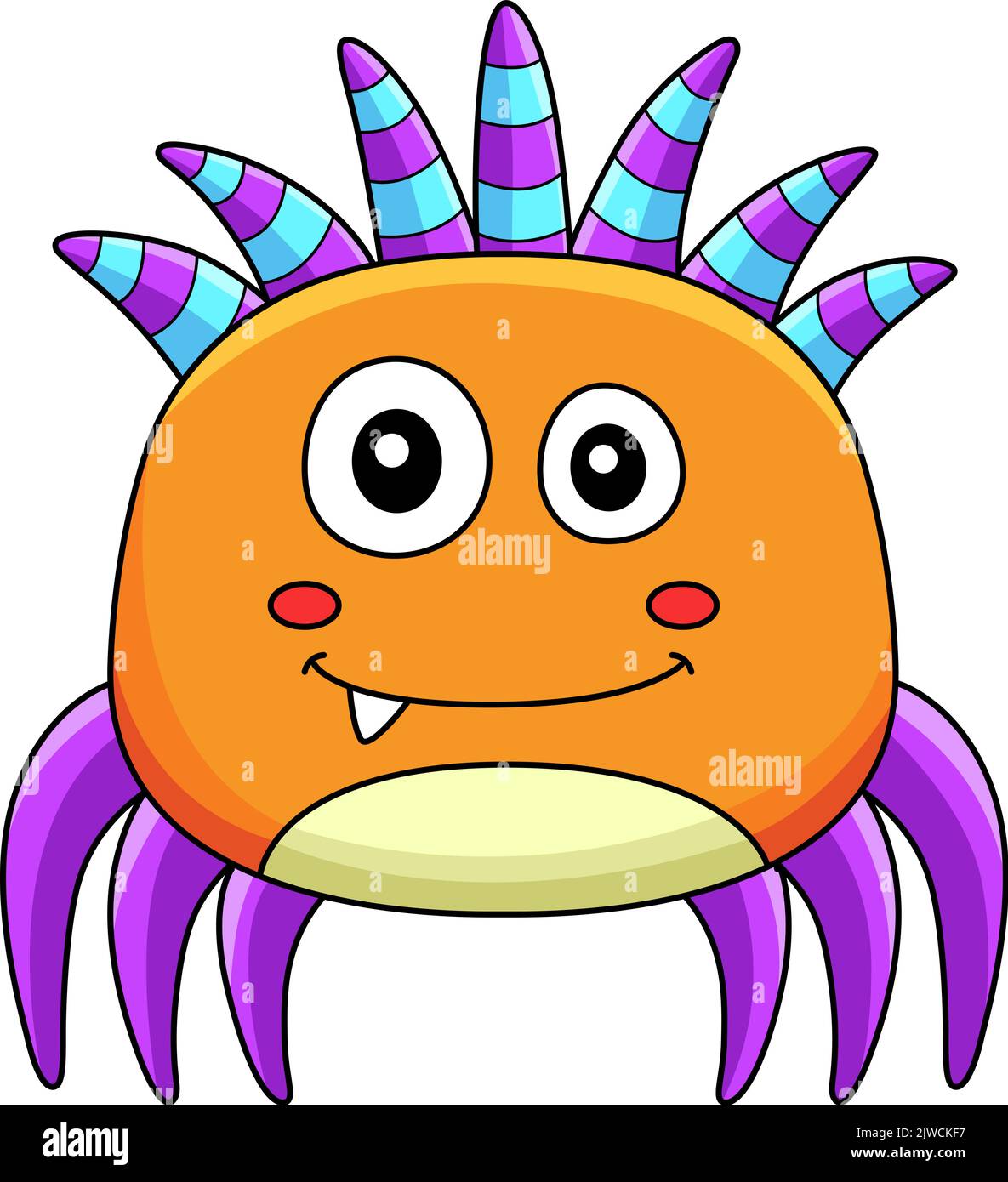 Monster Spider Cartoon Coloured Clipart Stock-Vektorgrafik - Alamy