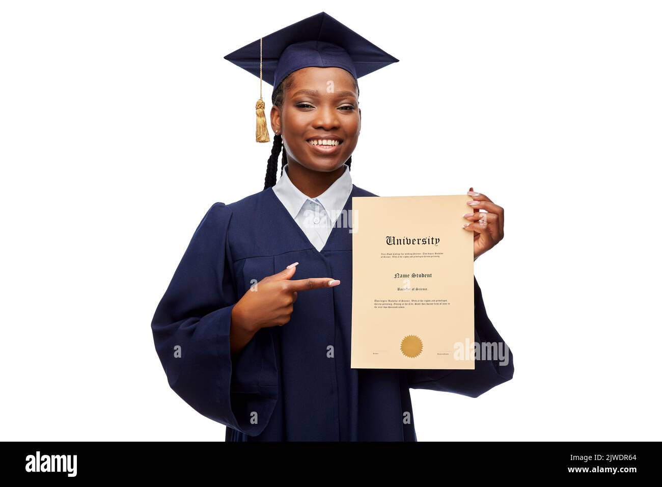 Student diploma isolated studio -Fotos und -Bildmaterial in hoher ...