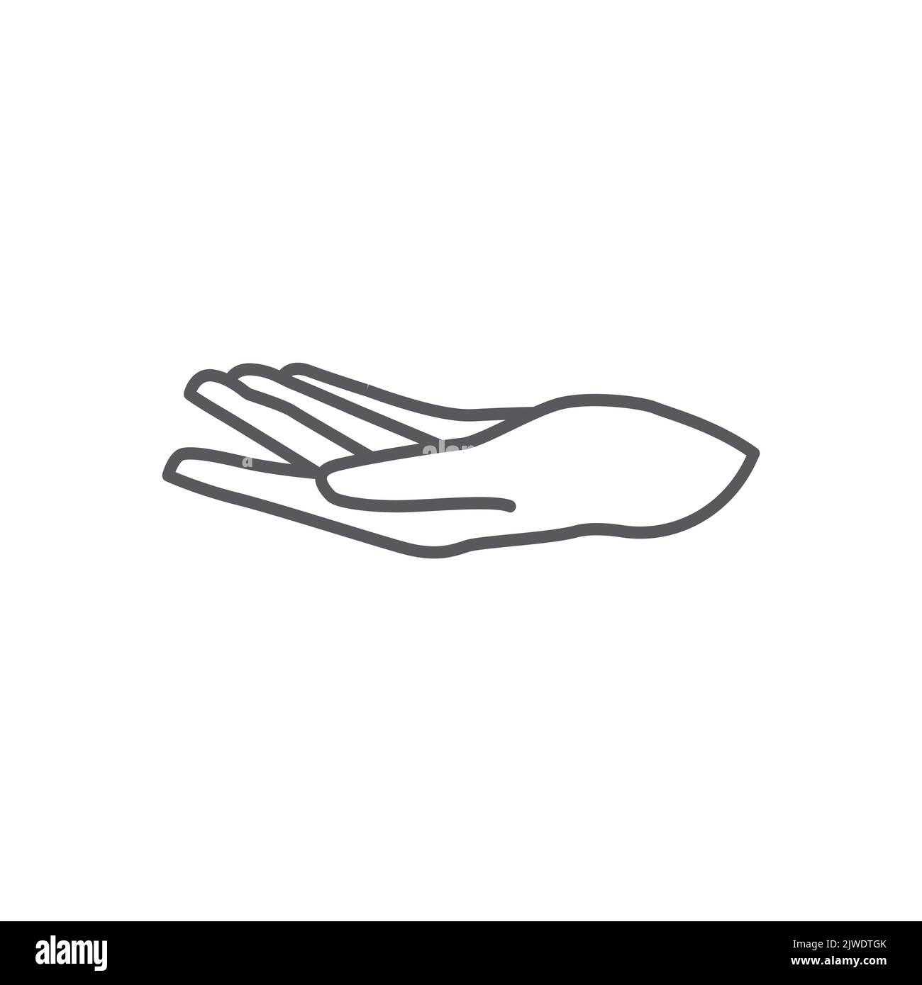 Handzeichnung Geste geben lineare Design. Hand Symbol Vektor. Hand ...