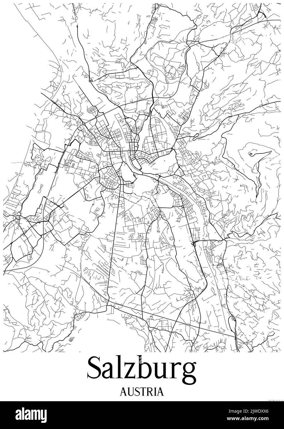 Salzburg karte Ausgeschnittene Stockfotos und -bilder - Alamy