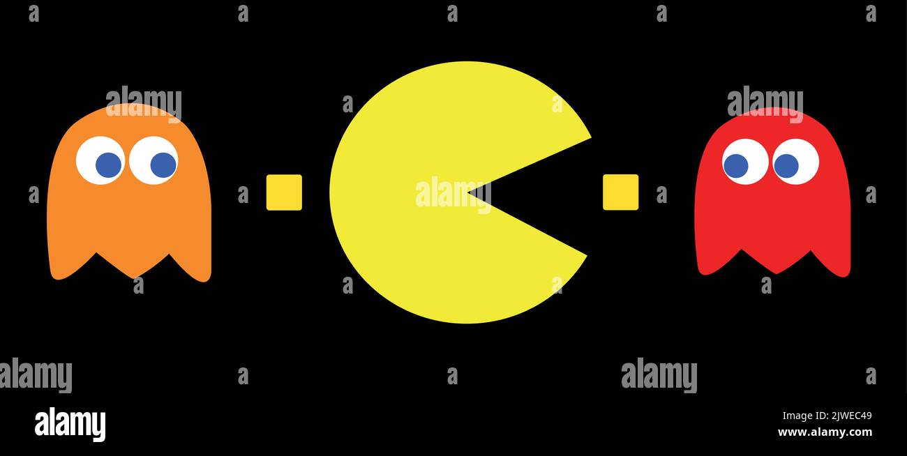 Pac man logo Stock-Vektorgrafiken kaufen - Alamy