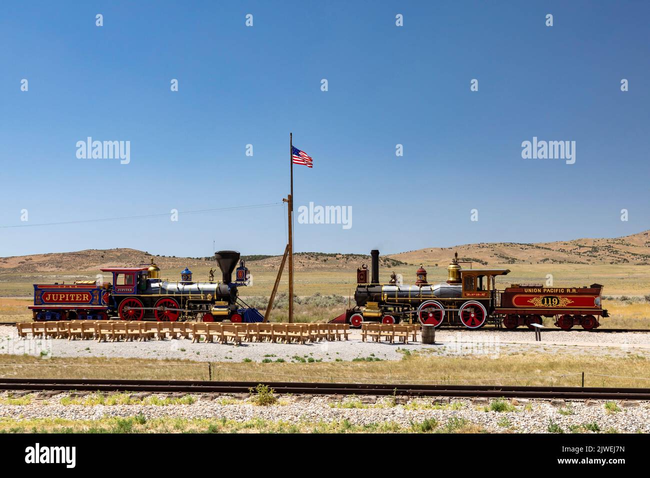 Promontory Summit, Utah - Golden Spike National Historical Park, wo die ...