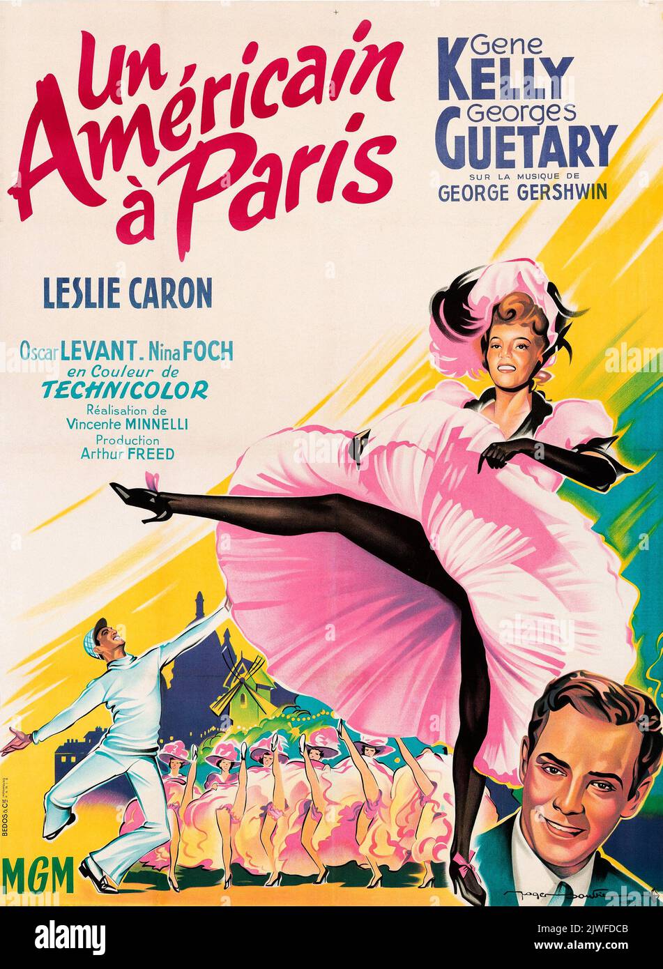 Gene Kelly in einem Amerikaner in Paris (MGM, 1951). Filmposter „Style ...