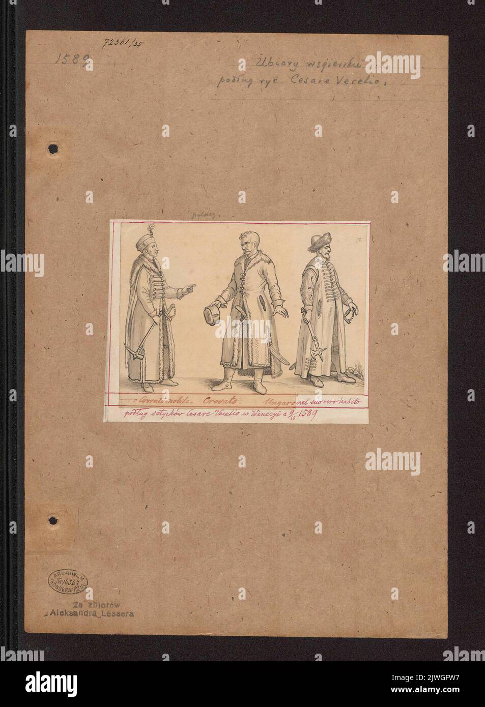 Drei Männer (Ungarn und Kroaten?) In Kleidung aus dem 2../16 ...