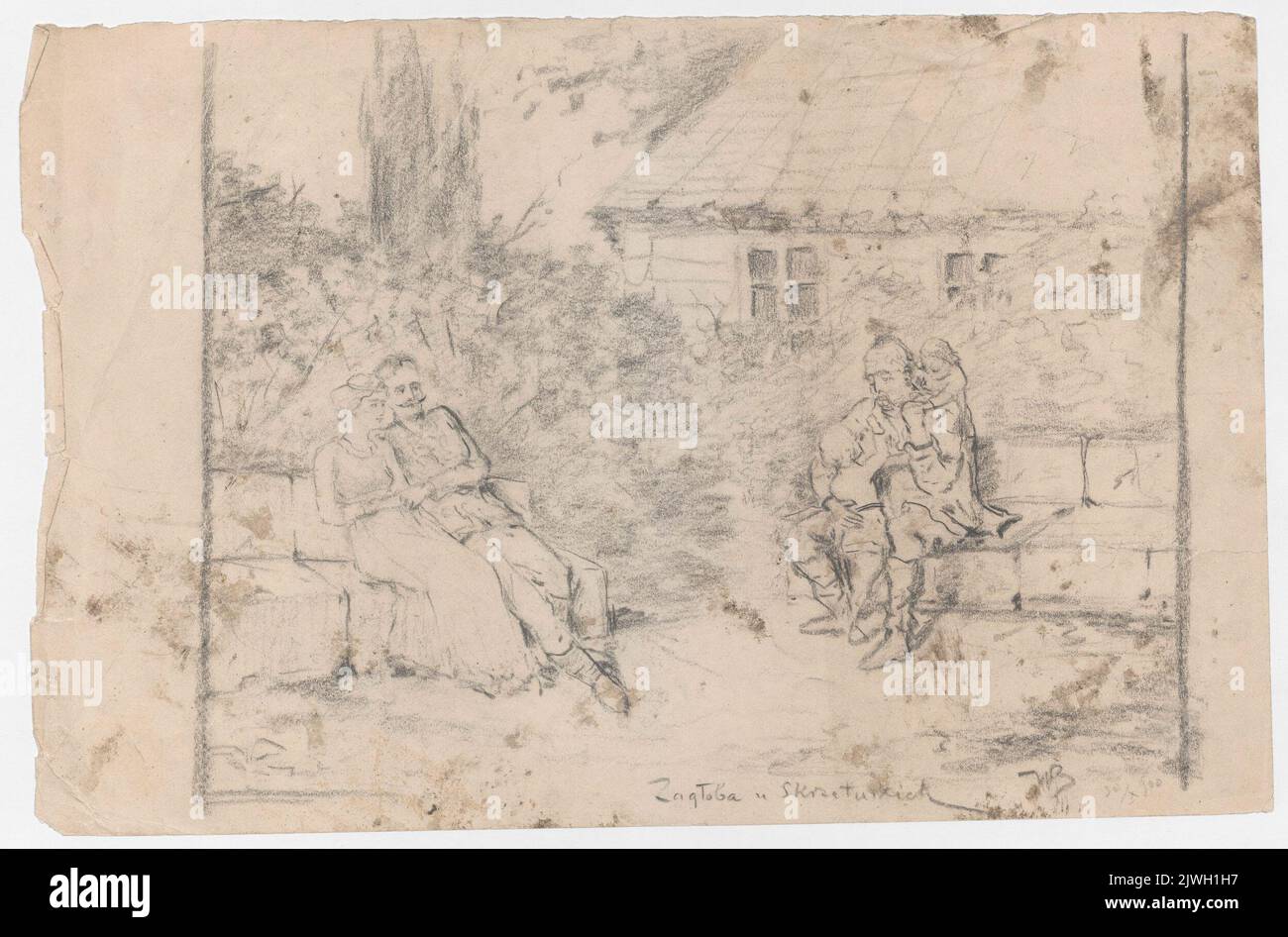 Zagłoba Besuch des Skrzetuski, Illustration für Henryk Sienkiewiczs ...