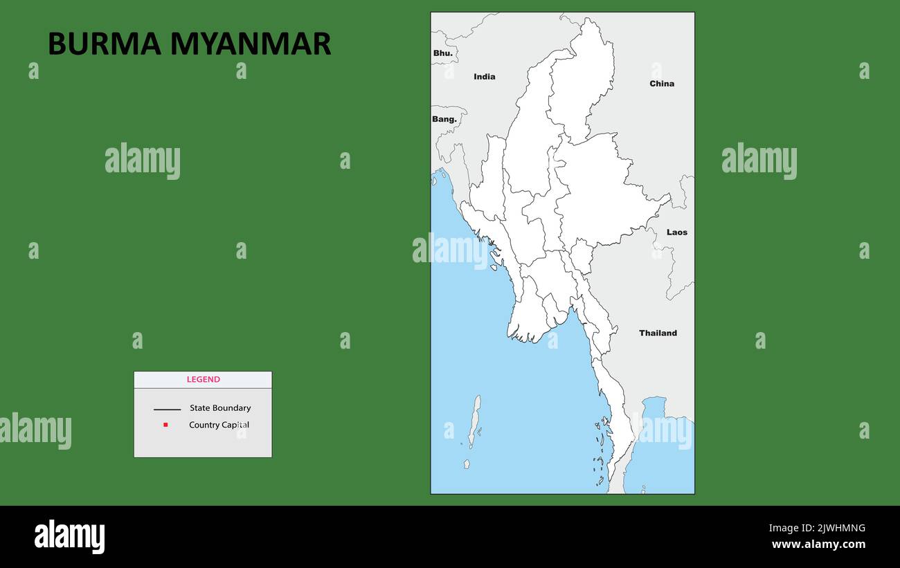 Myanmar umriss Stock-Vektorgrafiken kaufen - Alamy