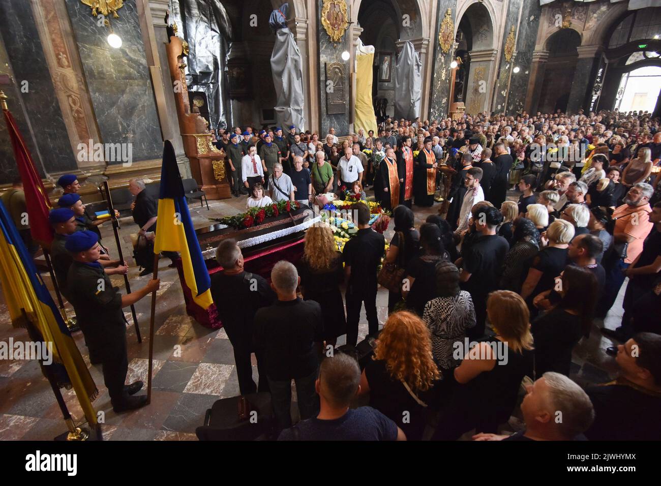 Lviv, Ukraine. 24. August 2022. Abschiedszeremonie für Oberleutnant ...