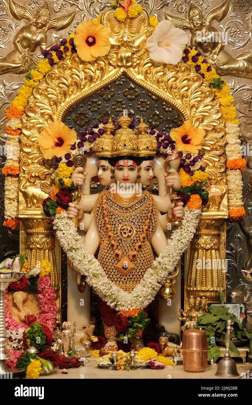 2. September 2022, Pune, Maharashtra, Indien, der Shri Datta Mandir ist ...