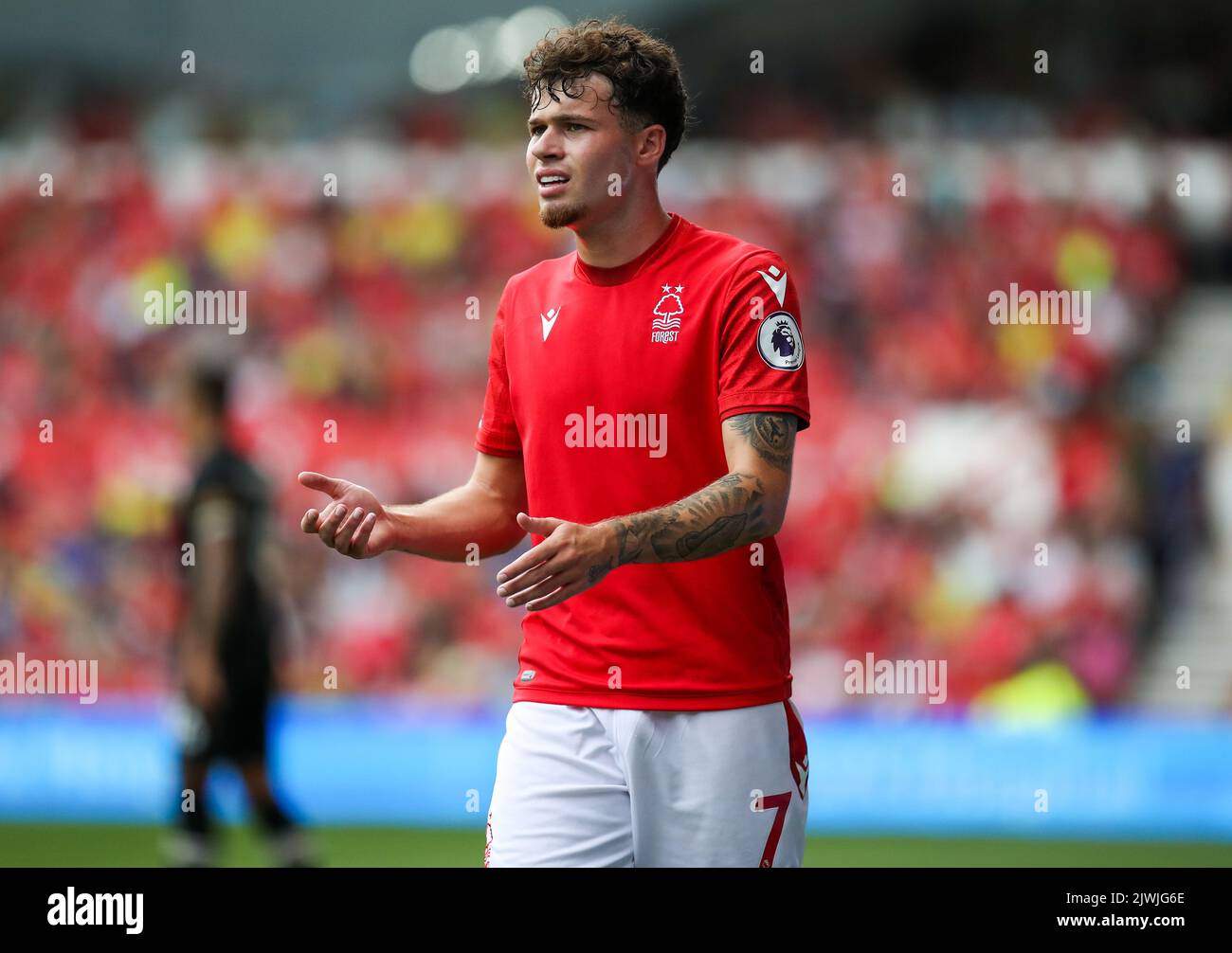 Neco Williams von Nottingham Forest während des Spiels in der Premier ...