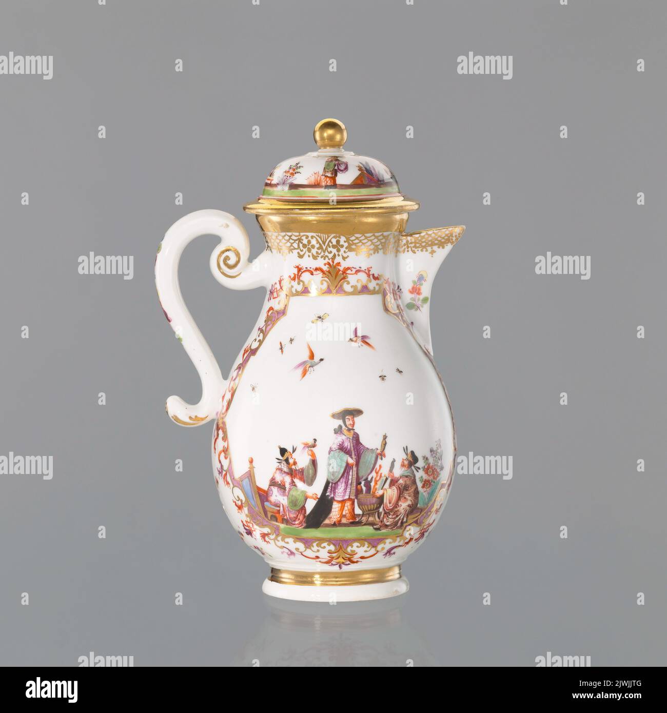 Kleine Kanne mit Deckel. Horn, Johann Christoph (1698-1760), Maler, Hoeroldt, Johann Gregorius ...