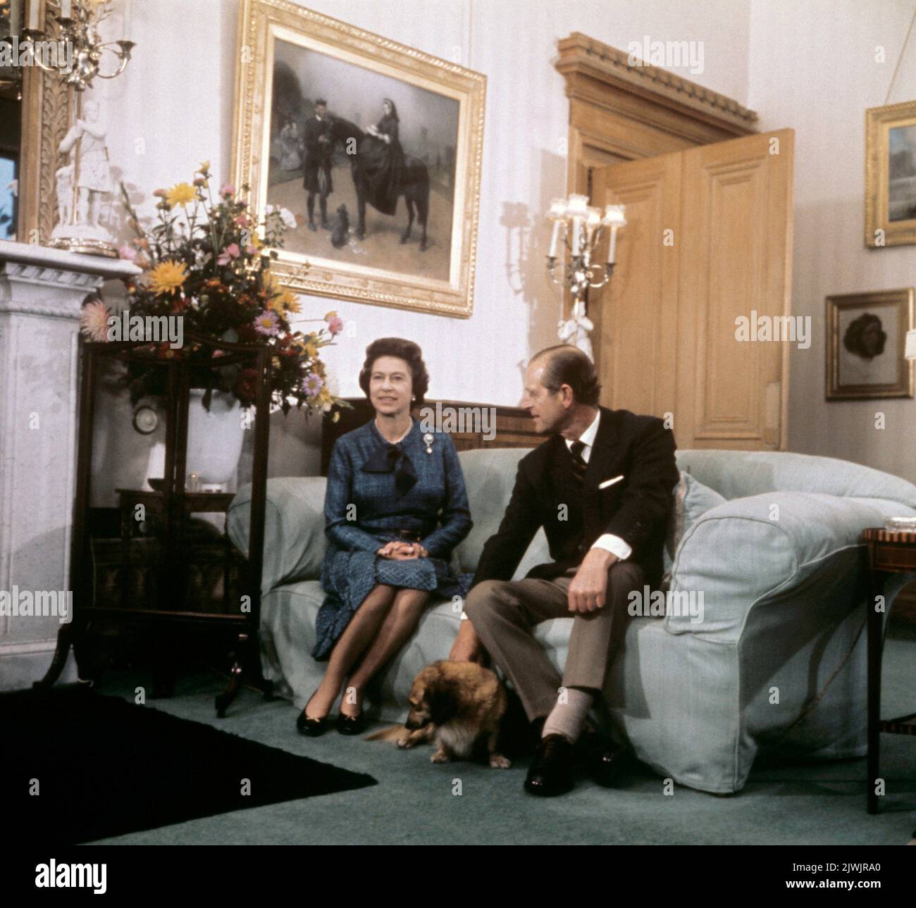 Datei-Foto vom 26/09/76 von Königin Elizabeth II. Und dem Herzog von ...