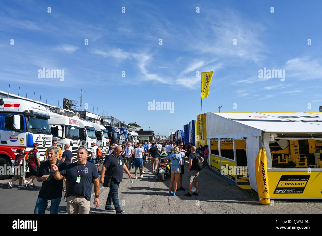 Detail des Misano World Circuit Marco Simoncelli Paddock während der MotoGP Weltmeisterschaft ...