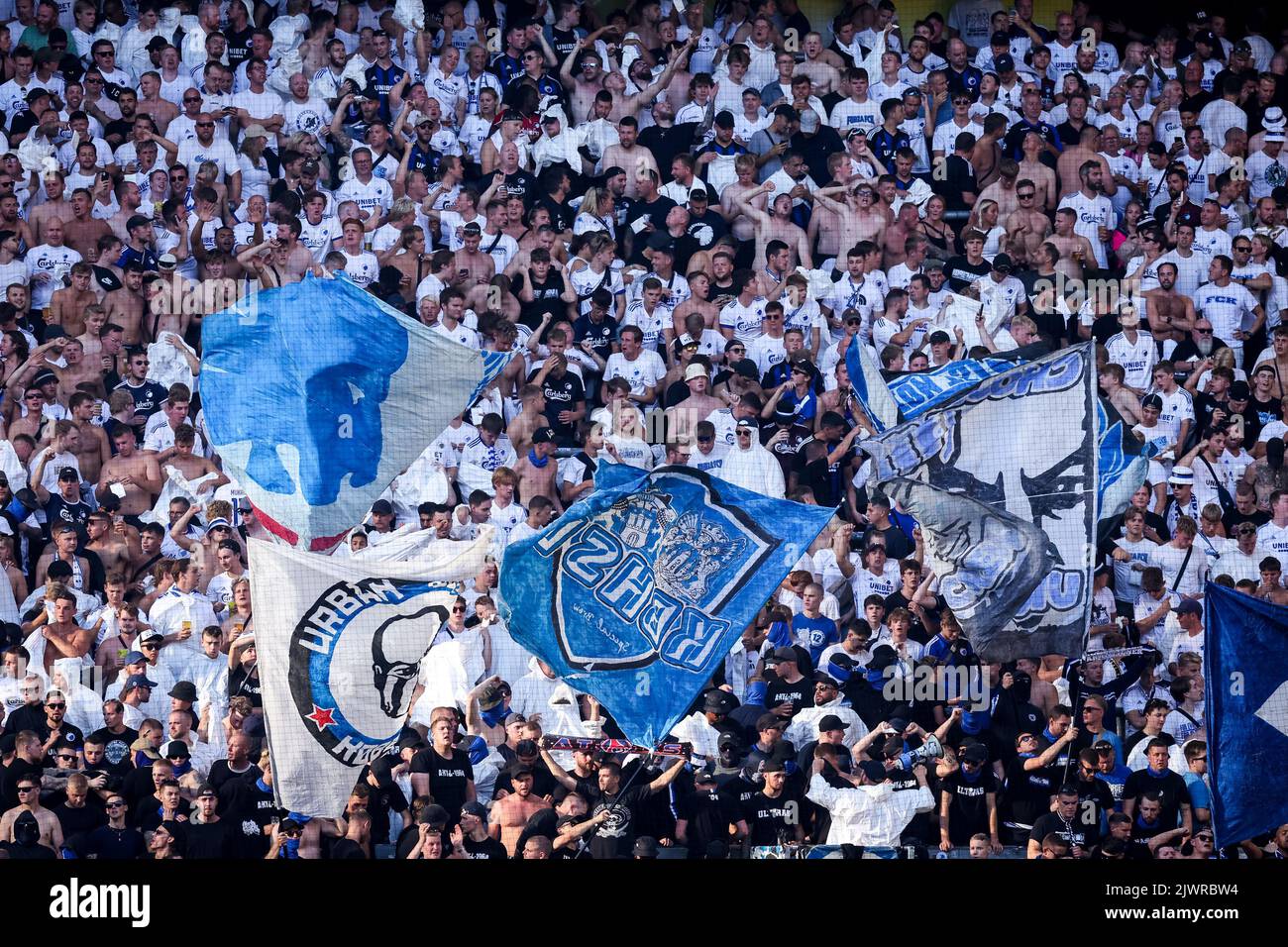 DORTMUND, DEUTSCHLAND - 6. SEPTEMBER: Fans des FC Kopenhagen beim UEFA ...