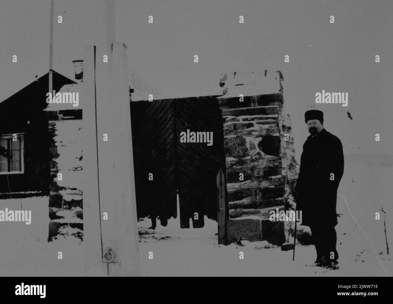 Erinnerung an Fredrikskans. (Die Person ist der Mann von Cousin Lotten ...