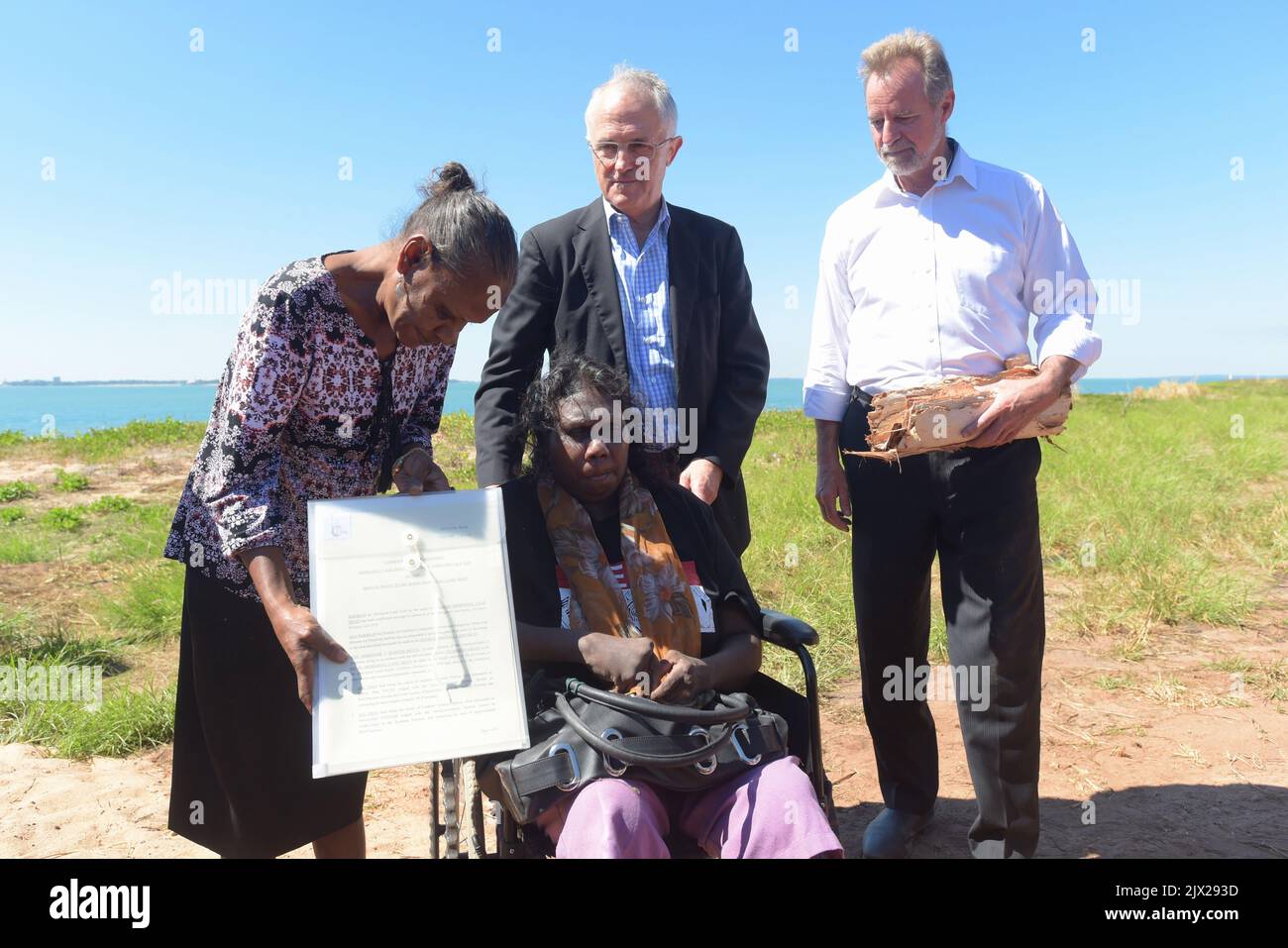 Der australische Premierminister Malcolm Turnbull und der Minister für ...
