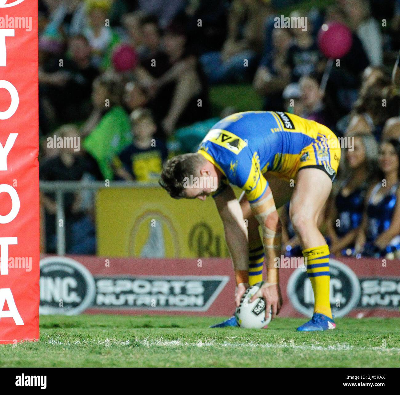 Aels Clinton Gutherson hat am Freitag, den 28. April 2017, im NRL-Spiel ...