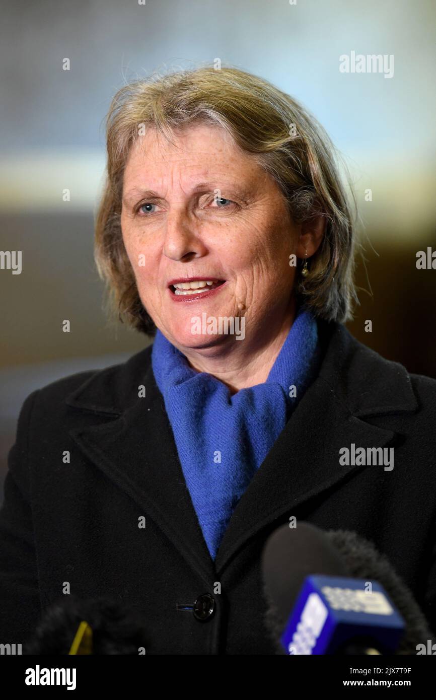 Amanda Stone, Bürgermeisterin des Stadtrats von Yarra, hält am Mittwoch, den 16. August 2017 ...