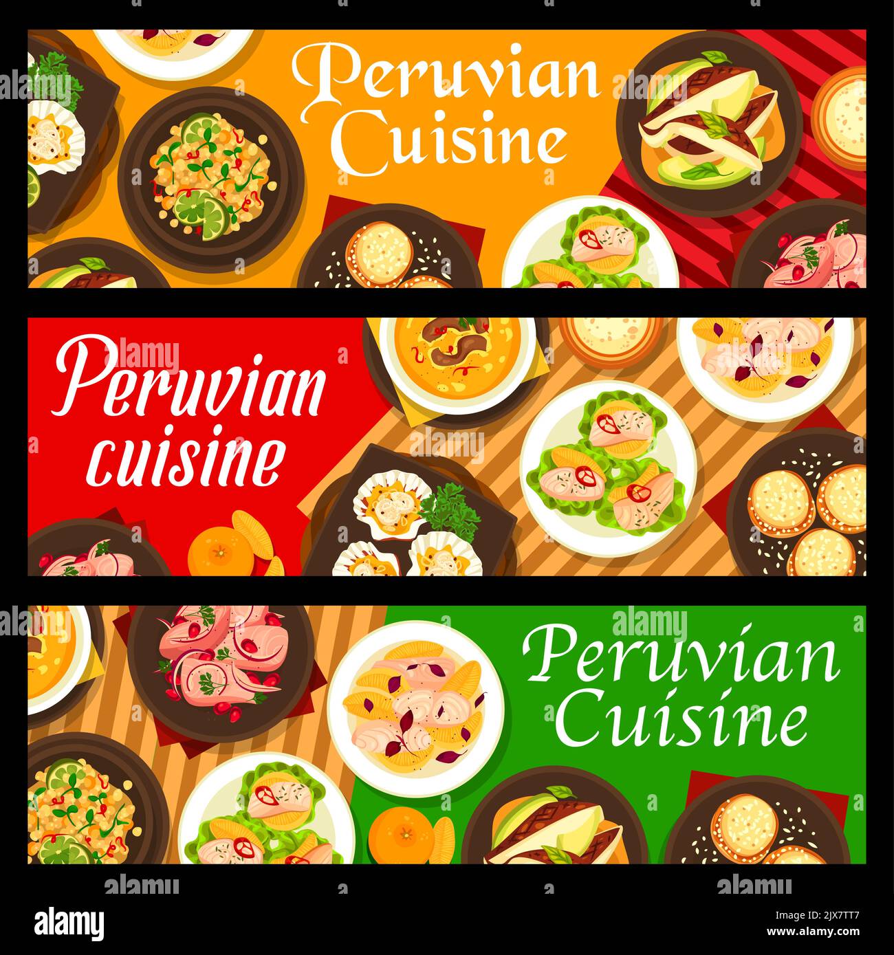 Ceviche top view Stock-Vektorgrafiken kaufen - Alamy