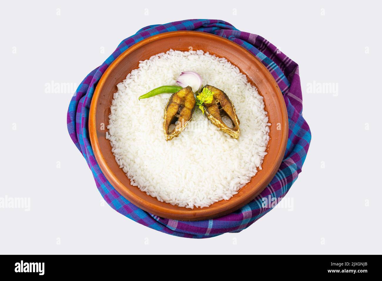 Ilish panta Bengali Neujahr festliche Gericht. Boishakh panta ilish mit ...