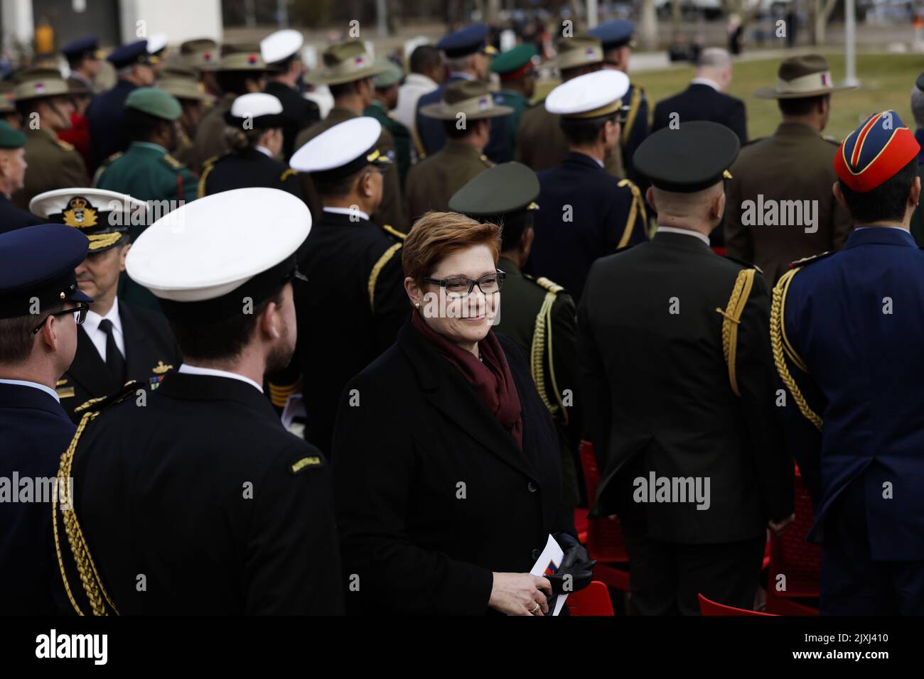 Bundesverteidigungsministerin Marise Payne anlässlich einer Parade ...