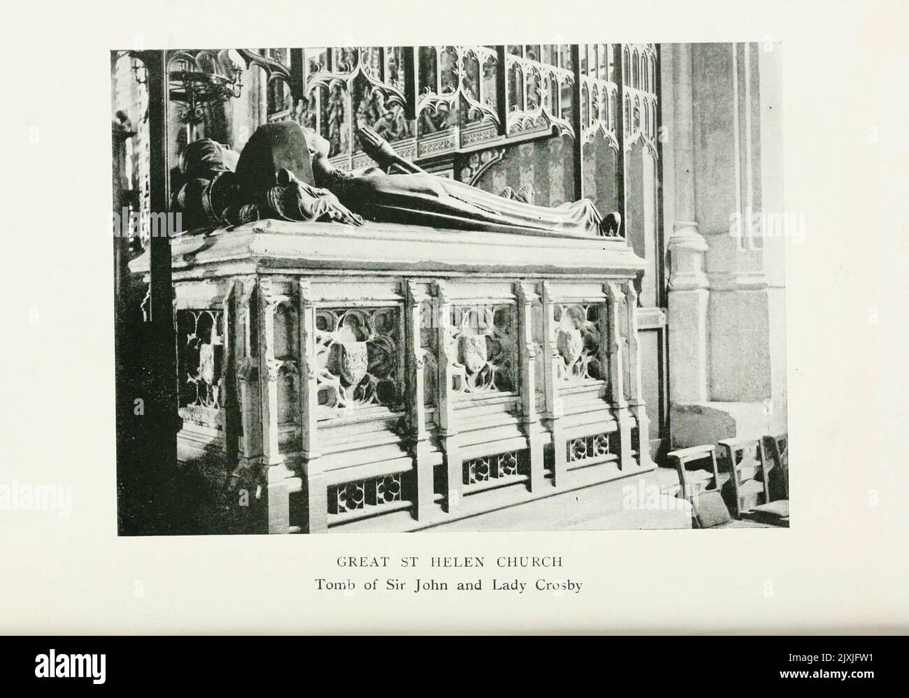 Great St Helen's Church - Tomb of Sir John and Lady Crosby aus dem Buch ...