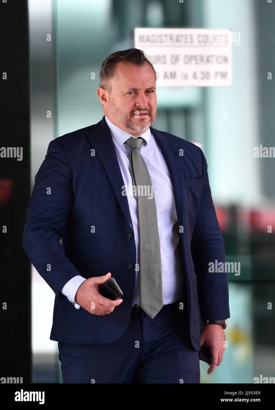 Rechtsanwalt Adam Magill wird am Donnerstag, den 4. April 2019, vor dem ...