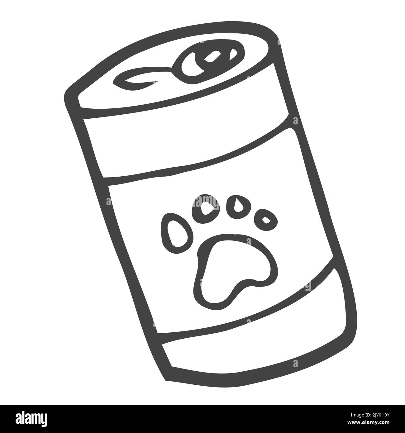 Pet Can Food Icon Silhouette Illustration. Hund Ernährung Container ...