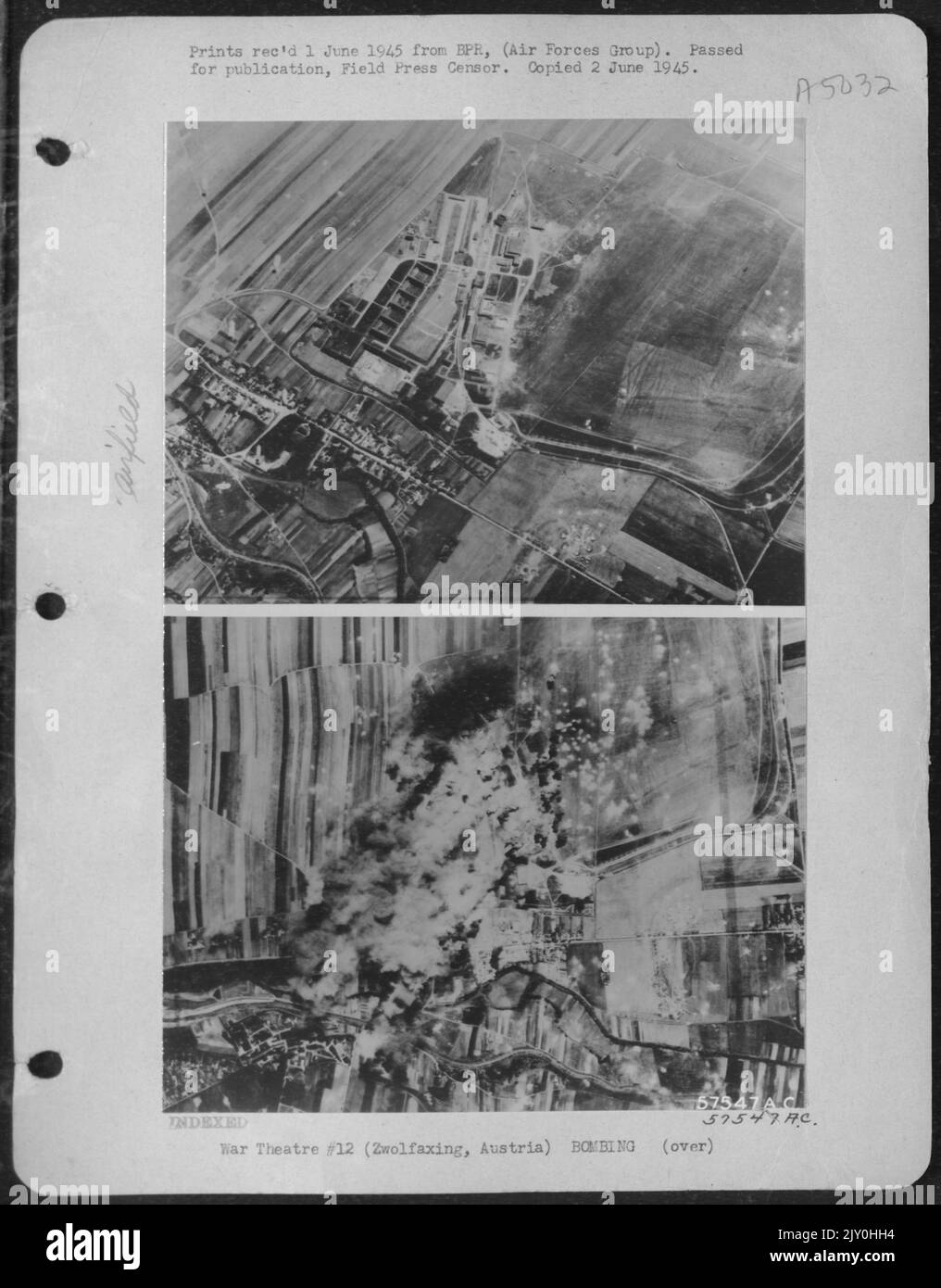 Das Flugplatz Zwolfaxing in Österreich war das Ziel der Boeing B-17 ...